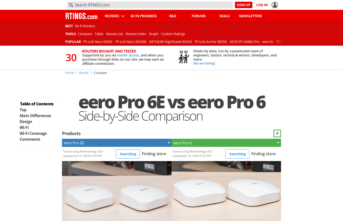 Eero 6 Vs Eero Pro 6 Side by Side Router Comparison RTINGS Eero 6 Vs Eero Pro 6 Side by Side Router Comparison RTINGS