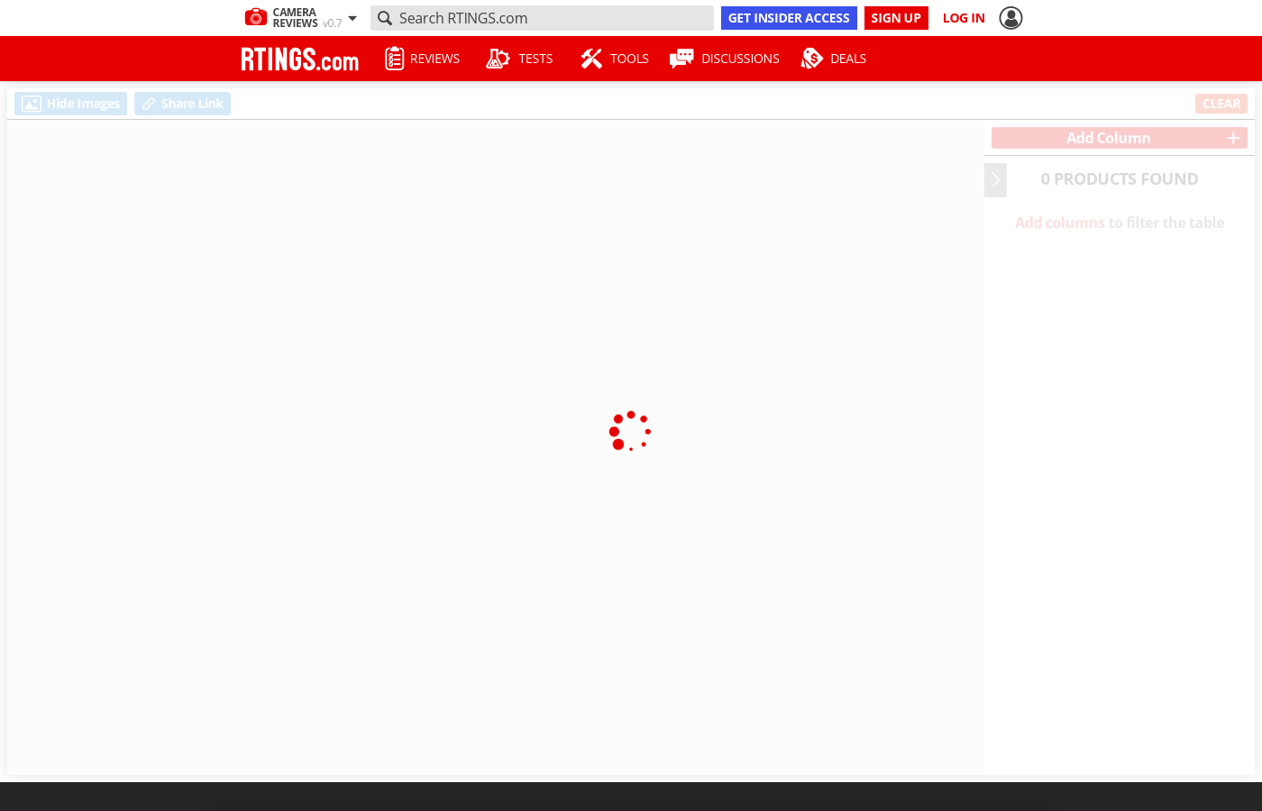 Camera Table Tool - RTINGS.com