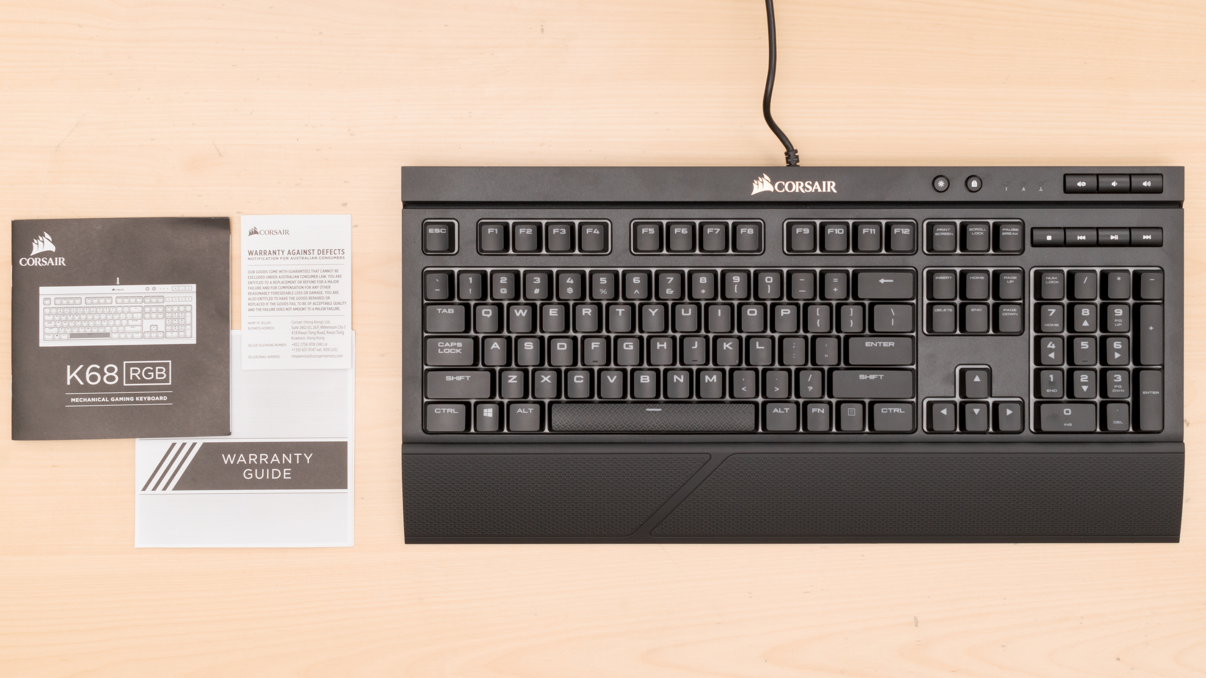 Corsair K68 RGB Review - RTINGS.com