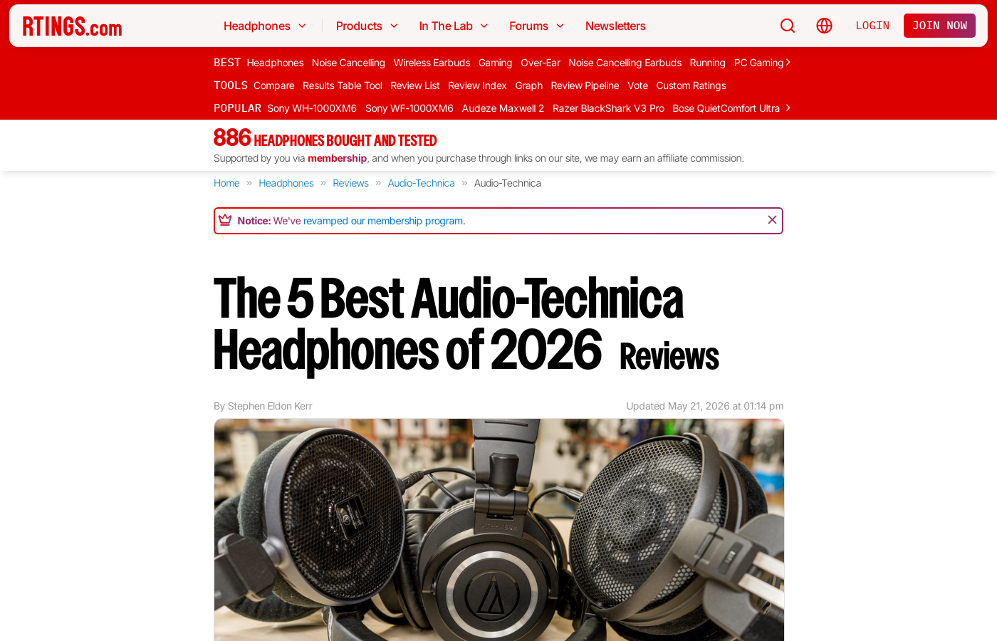 The Best Audio-Technica Headphones of 2019: Reviews - RTINGS.com